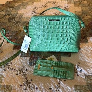 Brahmin | Bags | A Mini Sydney Brahmin Green Pink Brahmin | Poshmark